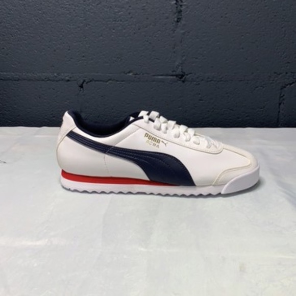 Puma | Shoes | Red White And Blue Roma Sneakers | Poshmark